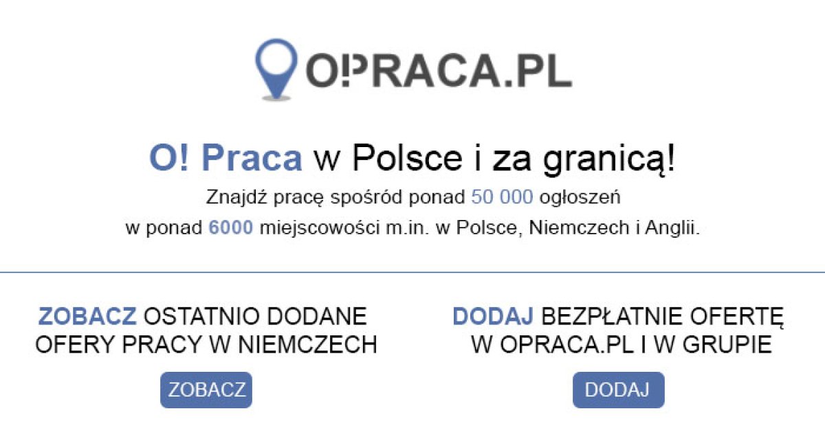 Oferty pracy w Polsce i za granicą. Praca w EU